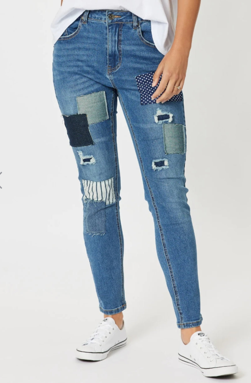 Threadz Sofia patch jean – Tonia T Boutique